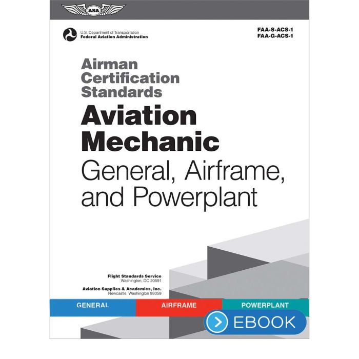 ACS-1-PD ACS Aviation Mechanic, General, Airframe and Powerplant eBook