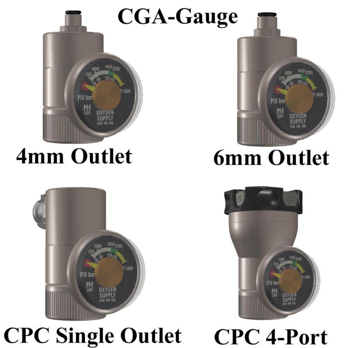 00REG-2101 MH CGA-540 2G Regulators With Gauge